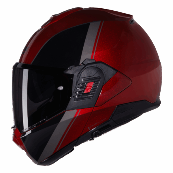 NOLAN N120-1 Verniciatura Speciale Rosso Viscerale Nero (344 ...